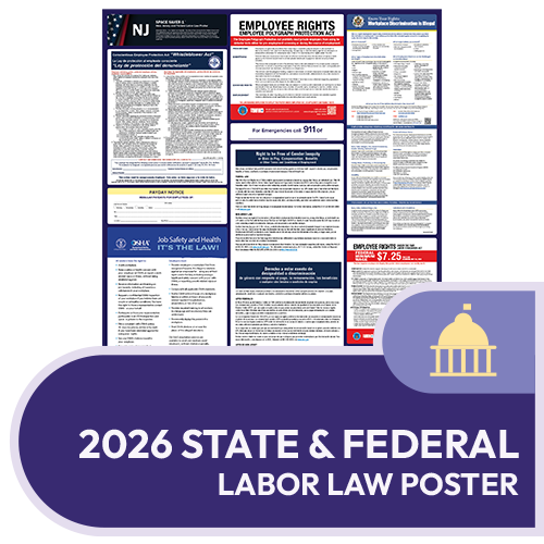 2026 New Jersey Labor Law Poster | All-On-One State & Federal