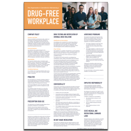 Promote Safety with a Drug-Free Workplace Poster | WWC